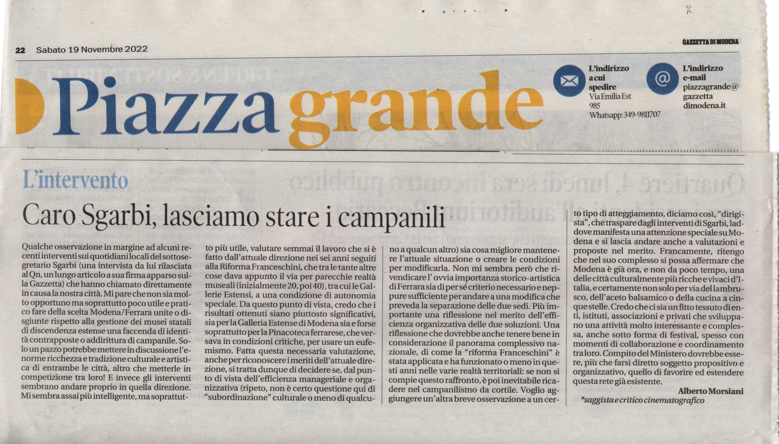 Gallerie Estensi, un falso storico. | Italia Nostra Modena